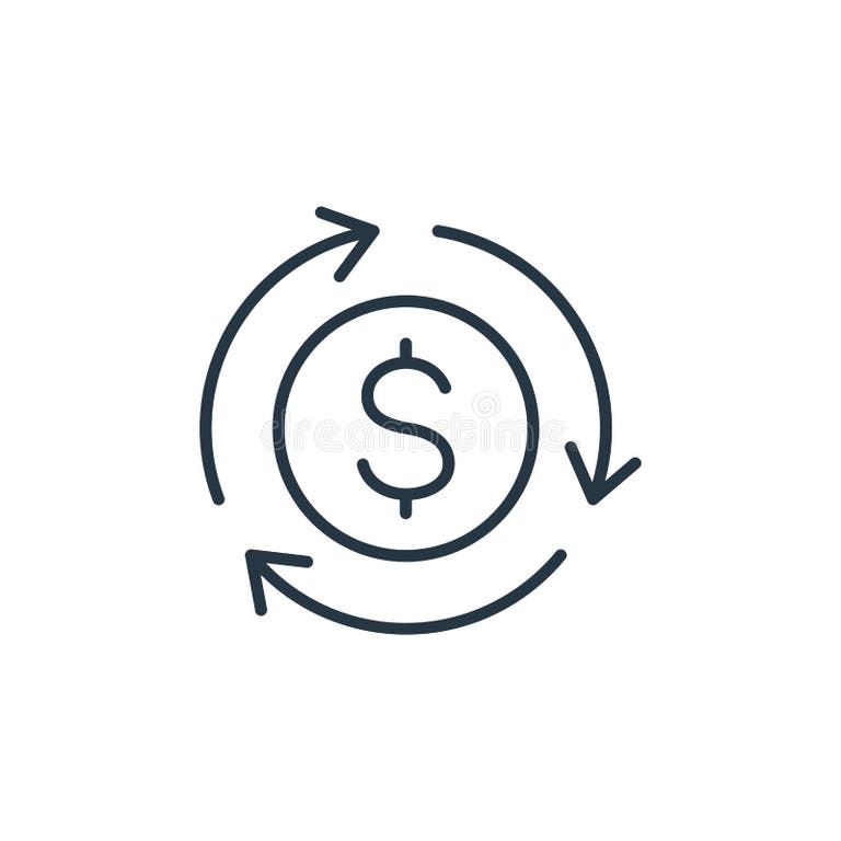Circulation Icon Vector from Finance Concept. Thin Line Illustration of ...