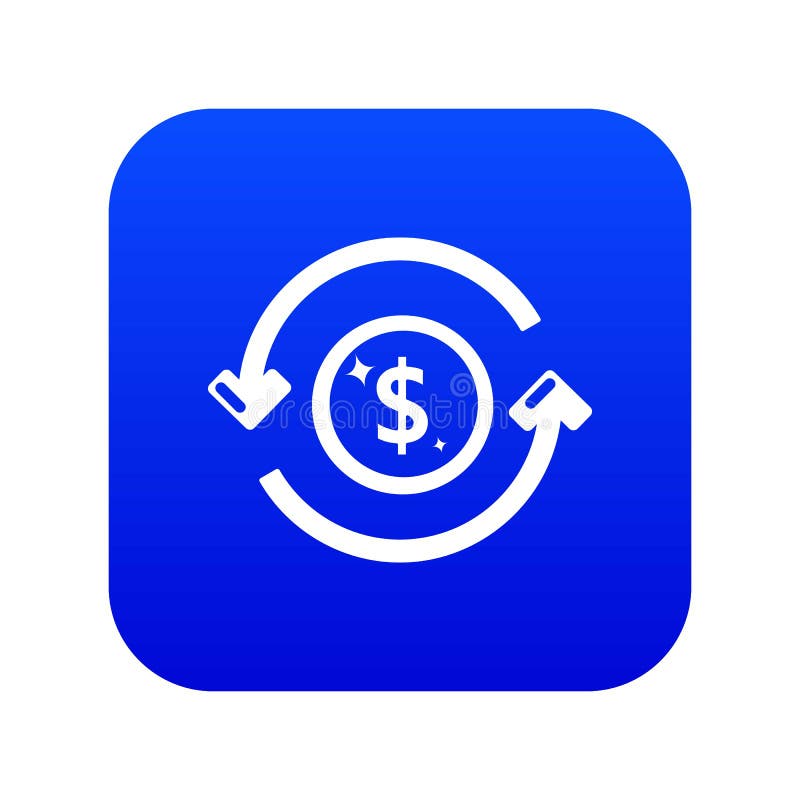 Circulation Money Icon Blue Vector Stock Vector - Illustration of ...