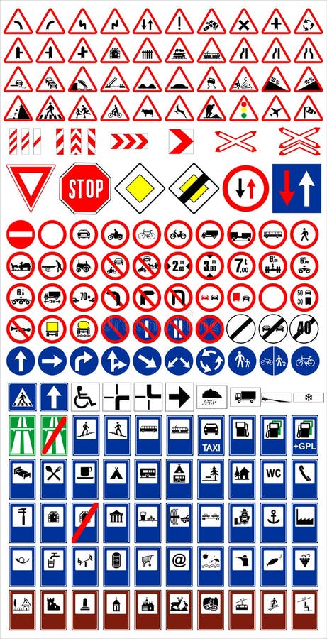 Circulation signs1 illustration de vecteur. Illustration du sens - 6704562