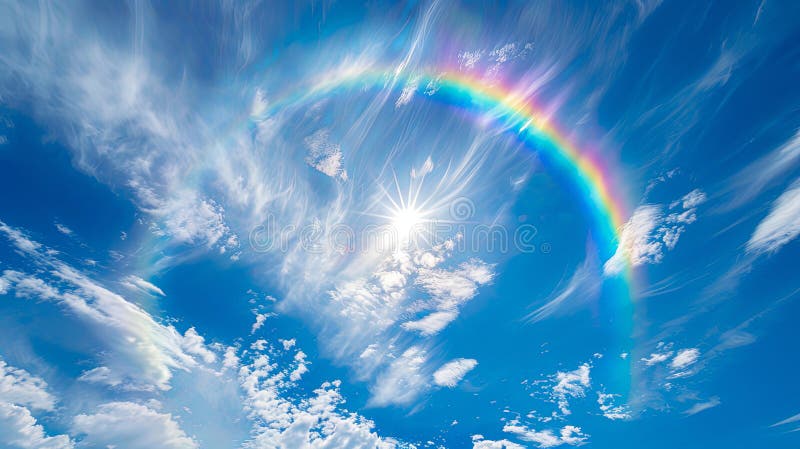 A Circumhorizontal Arc stock illustration. Illustration of fire - 304478411