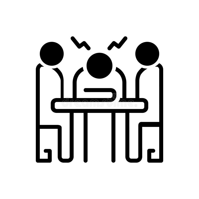 Black Solid Icon for Circumstance, Situation and Circumstances Stock ...