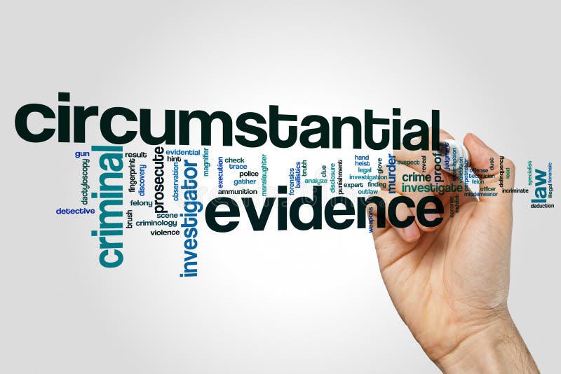 Circumstantial Evidence Word Cloud Stock Image - Image of investigate ...
