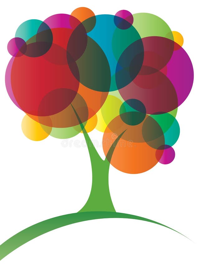 Circunda el árbol ilustración del vector. Ilustración de enrollamiento ...