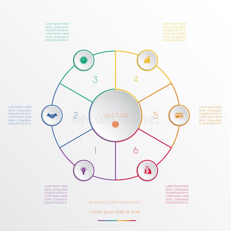Circunda Ocho Posiciones Infographic Ilustración del Vector ...
