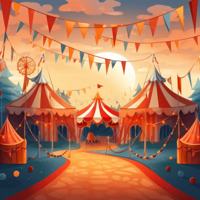 Circus Abstract Background. Illustration AI Generative Stock ...