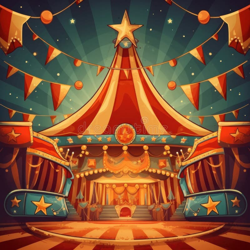 Circus Abstract Background. Illustration AI Generative Stock ...