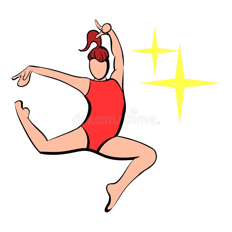 Circus Acrobat Icon Cartoon Stock Vector - Illustration of freehand ...