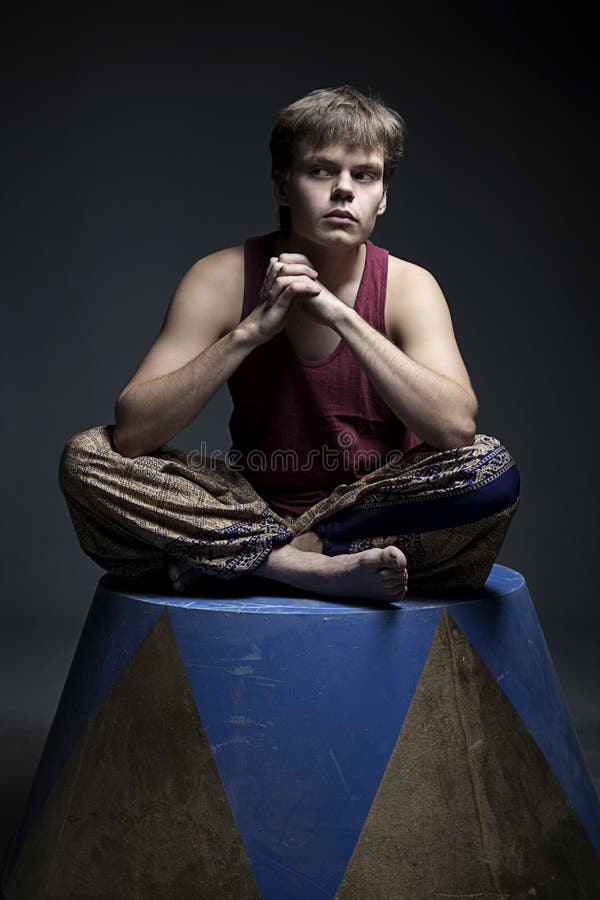 Circus actor stock image. Image of portrait, meditation - 16532365