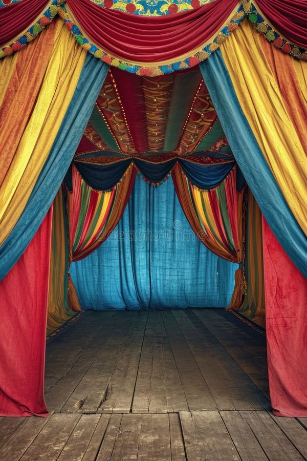 Circus Advertisment Background with Copy Space Stock Image - Image of ...