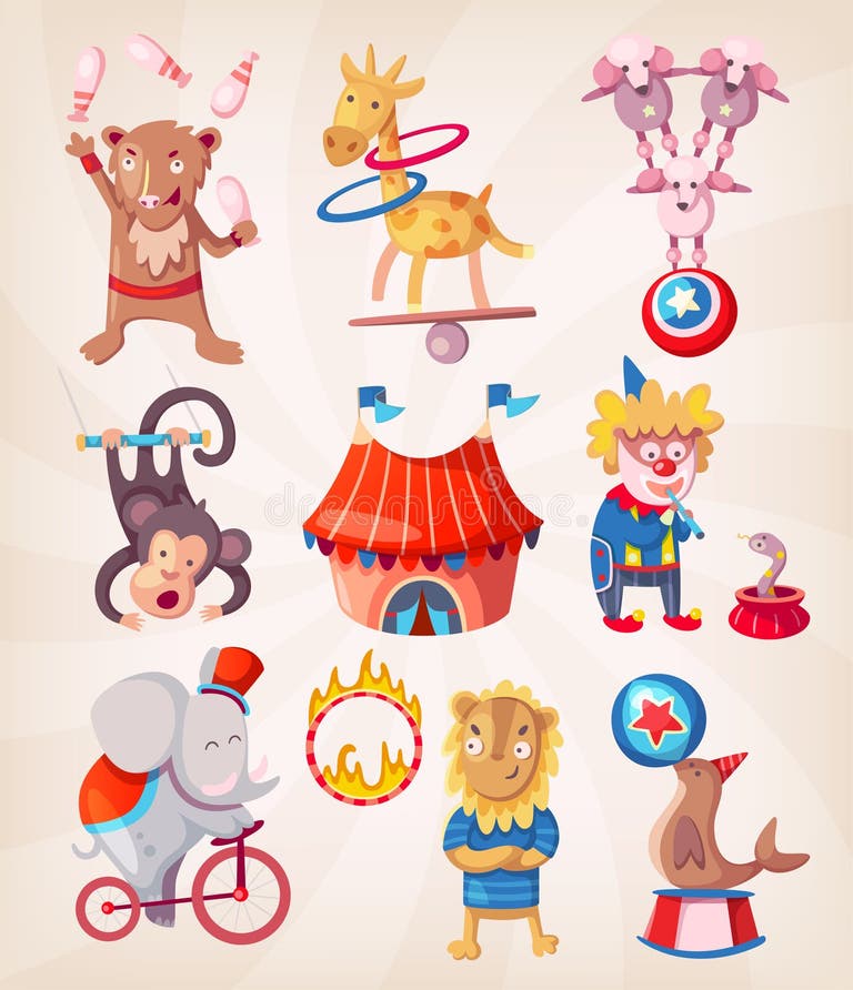 Circus Animals Stock Illustrations – 5,490 Circus Animals Stock ...