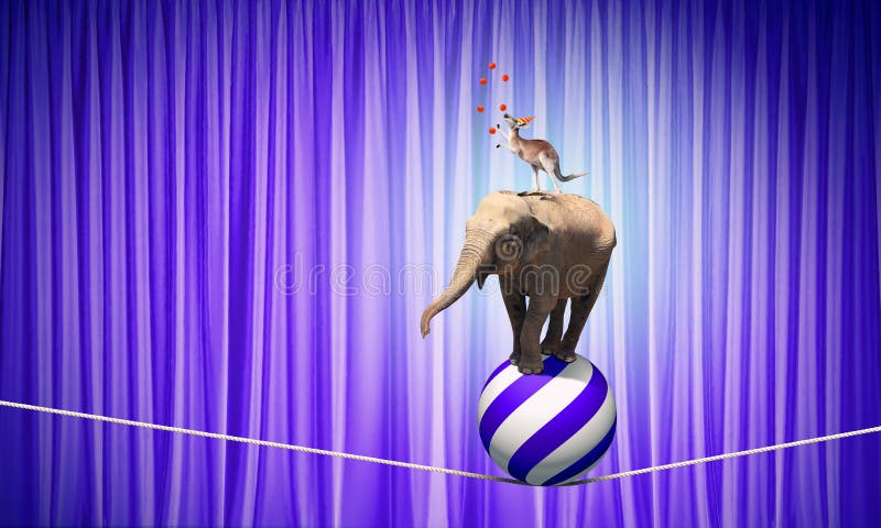 Circus animals stock illustration. Illustration of elephant - 59808884