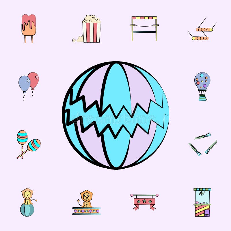 Circus Ball Colored Icon. Circus Icons Universal Set for Web and Mobile ...