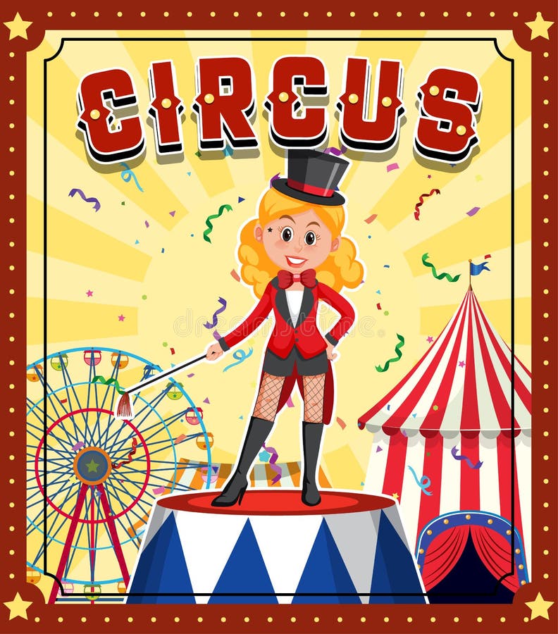 Circus banner design with stock vector. Illustration of festival ...
