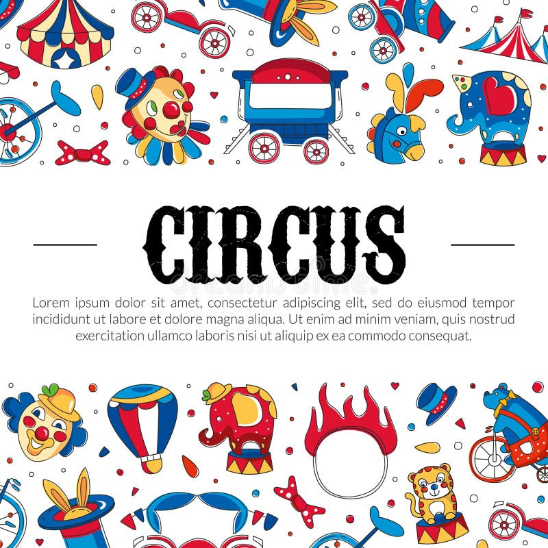 Circus Banner Template with Space for Text. Circus Show Banner, Poster ...