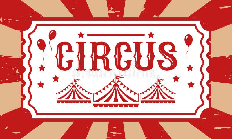 Circus Banner. Vector Illustration in Retro Style Stock Vector ...