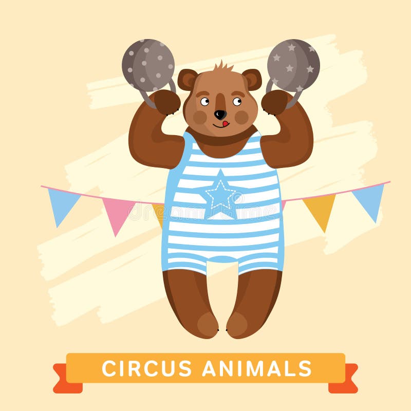 Vector Circus Animals Perform Tricks Stock Illustrations – 33 Vector ...