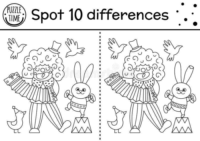 Circus Black and White Shadow Matching Activity with Cute Gymnasts ...