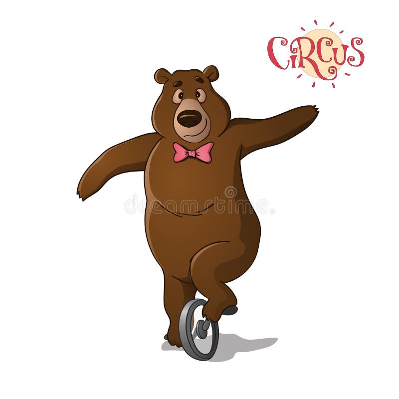 Unicycle Bear stock vector. Illustration of cycling, bear - 2172043
