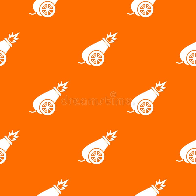 Circus Cannon Pattern Seamless Stock Vector - Illustration of armed ...
