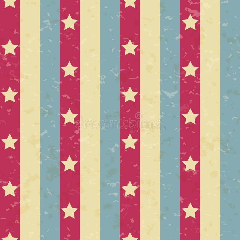 Circus Carnival Retro Vintage Stripes with Stars Seamless Pattern ...
