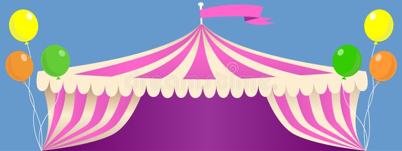Pink Circus Tent Clip Art