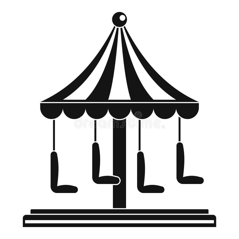 Circus Carousel Icon, Simple Style Stock Vector - Illustration of ...