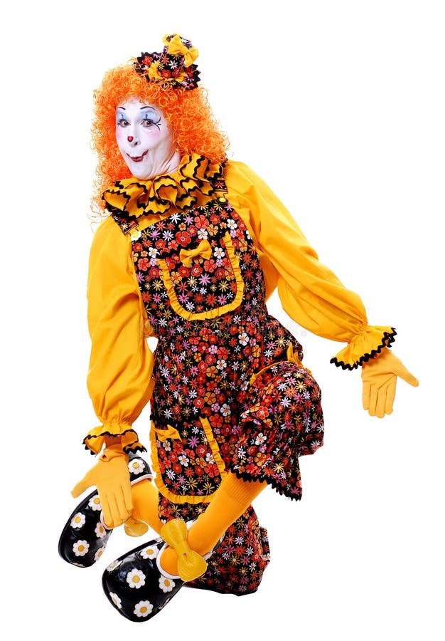 Dancing Circus Clown stock photo. Image of feather, make - 1810634