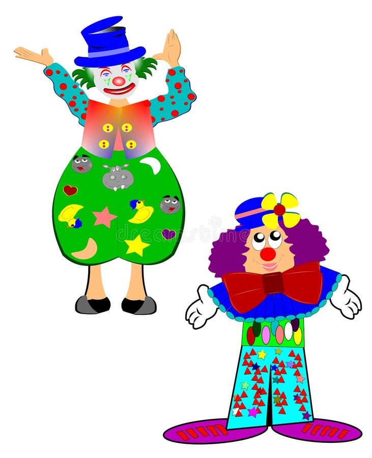 Clowns, Circus, Big Top, Harlequin Stock Vector - Illustration of doll ...