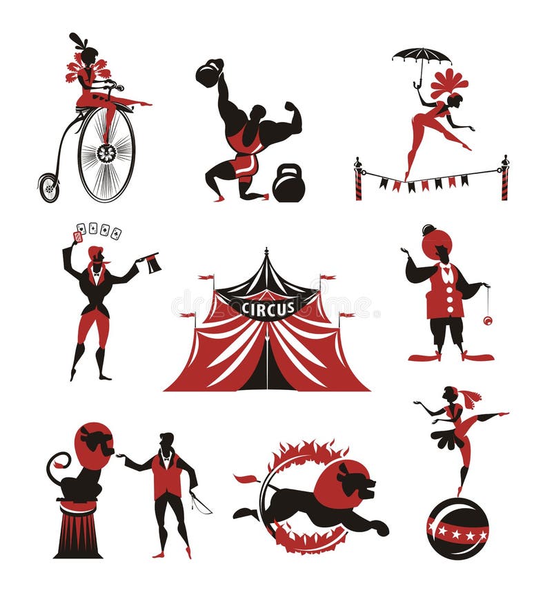 Circus acrobats stock illustration. Illustration of entertains - 22154411