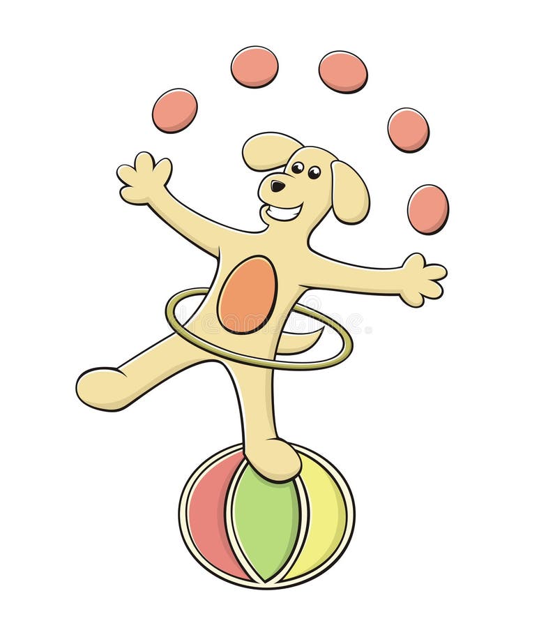 Circus dog stock vector. Illustration of balance, bizarre - 15168846