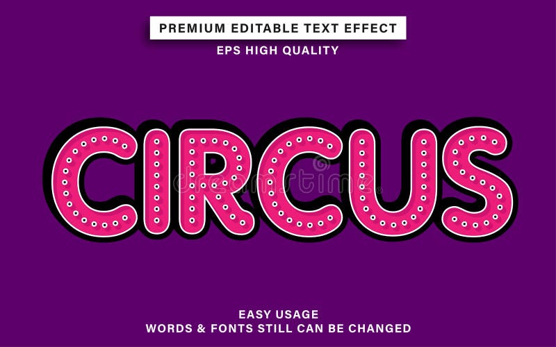 Editable Text Effect Circus Stock Illustrations – 51 Editable Text ...
