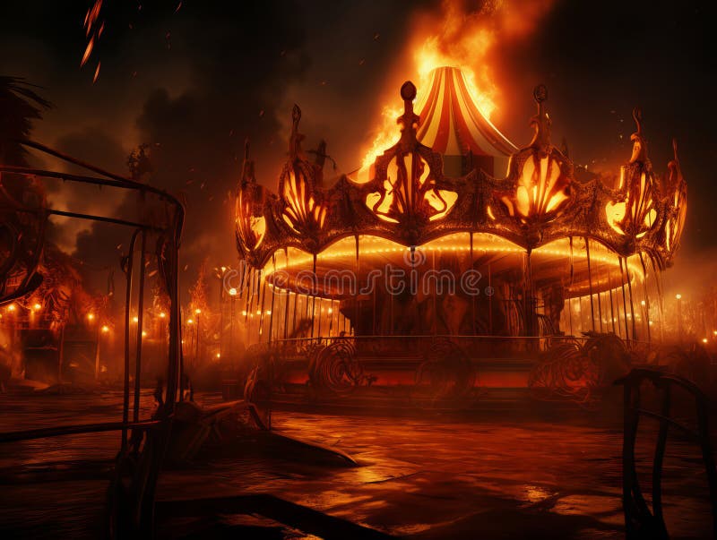 Circus apocalypse stock illustration. Illustration of night - 308234932