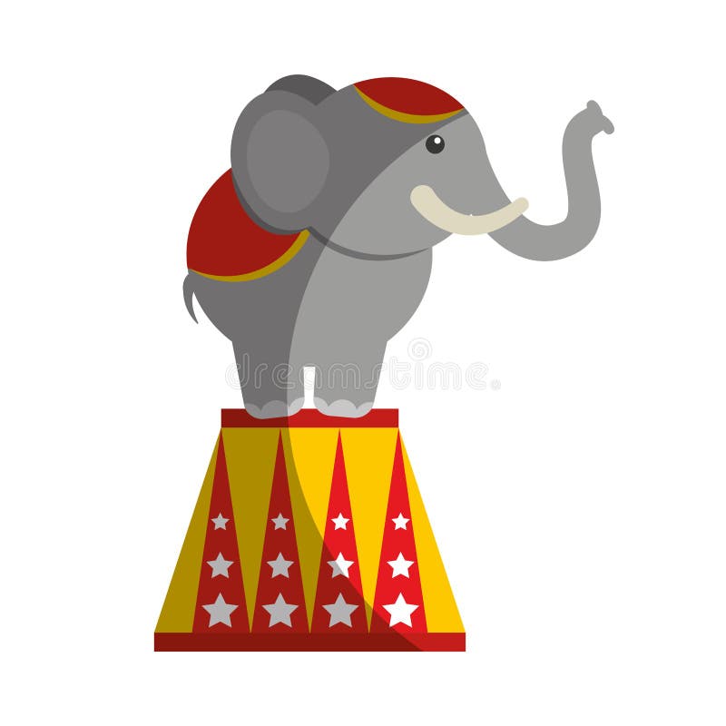 Circus Elephant Isolated Icon Stock Illustration - Illustration of ...