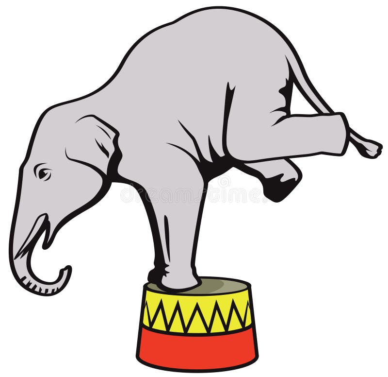 Circus elephant stock vector. Illustration of drawing - 92133172