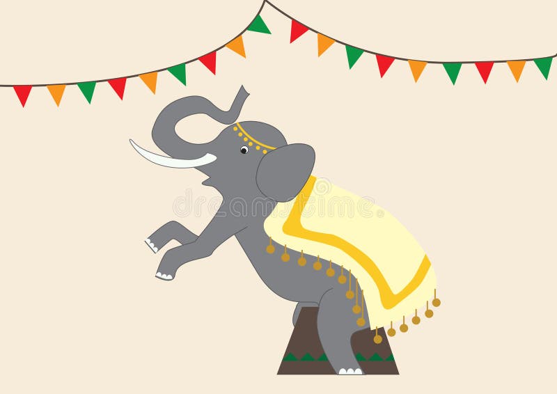 Circus Elephant. Vector Illustration Decorative Design Stock Vector ...