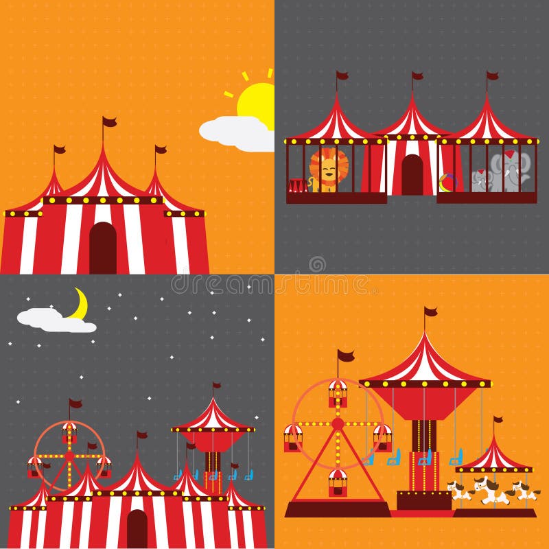 Circus Equipment Collection. Vector Illustration Decorative Design ...