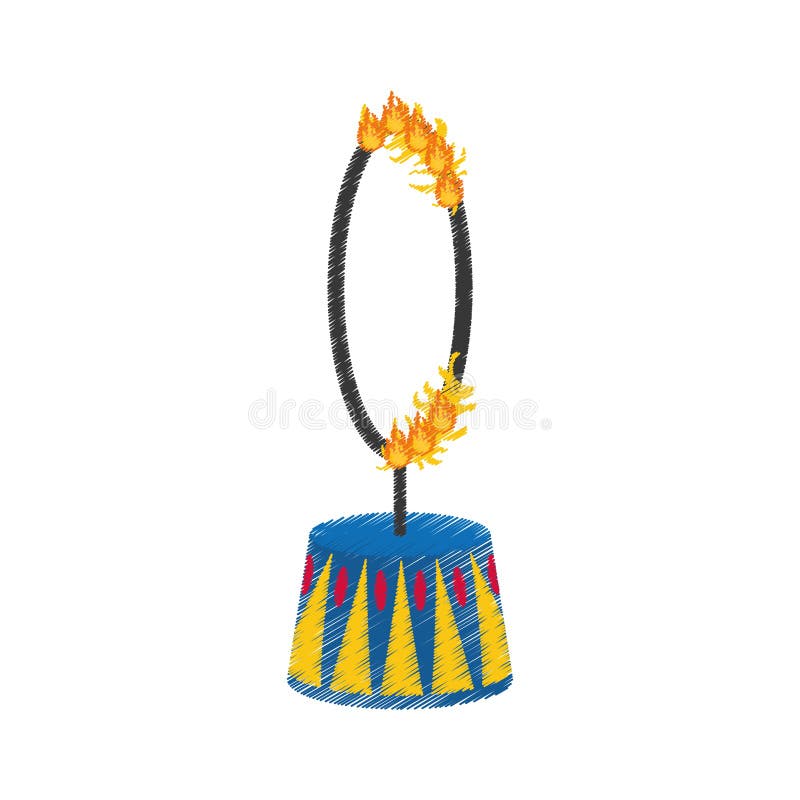 Circus fire hoop stock vector. Illustration of carnival - 81434758