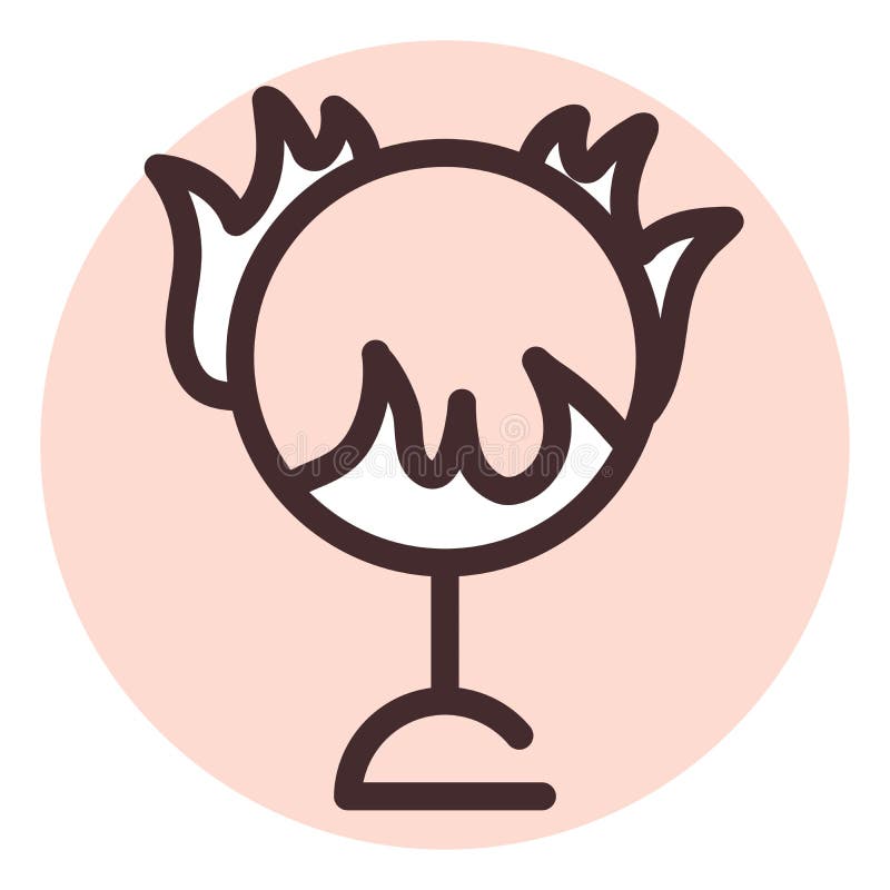 Circus fire ring, icon stock vector. Illustration of entertainment ...