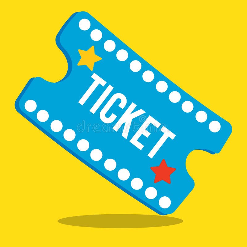 Circus fun blue ticket 07 stock vector. Illustration of circus - 198985157