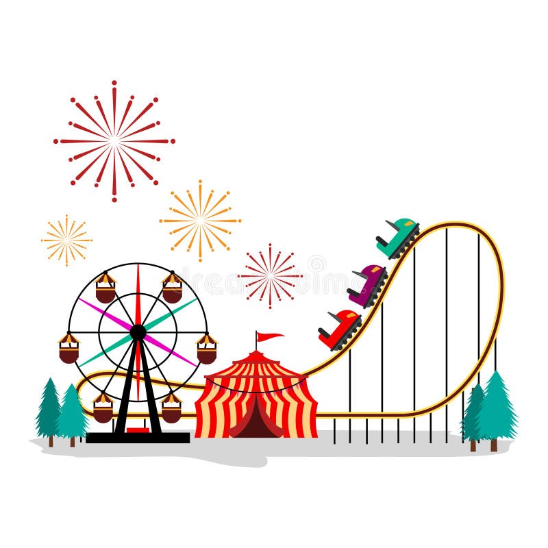 Circus Fun Fair Illustration Stock Vector - Illustration of decoration ...