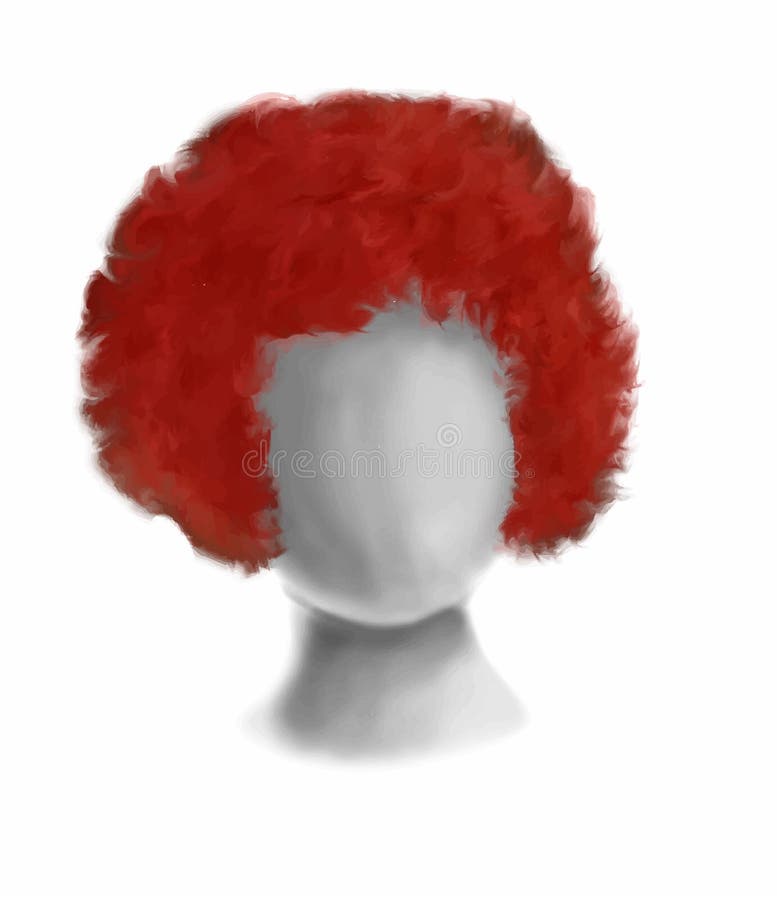 Red Hair Wig Clipart
