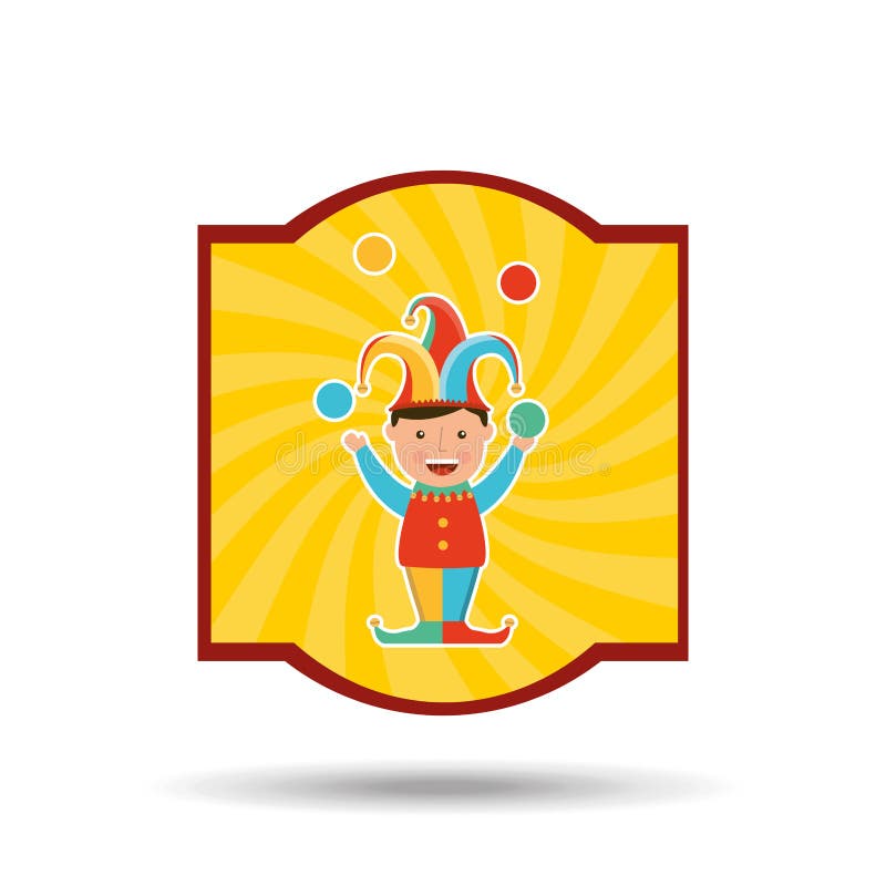 Circus Juggler Isolated Icon Design Stock Illustration - Illustration ...