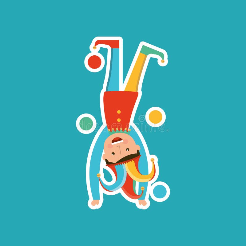 Circus Juggler Isolated Icon Design Stock Illustration - Illustration ...