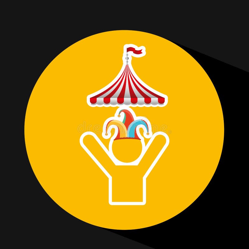 Circus Juggler Isolated Icon Design Stock Illustration - Illustration ...