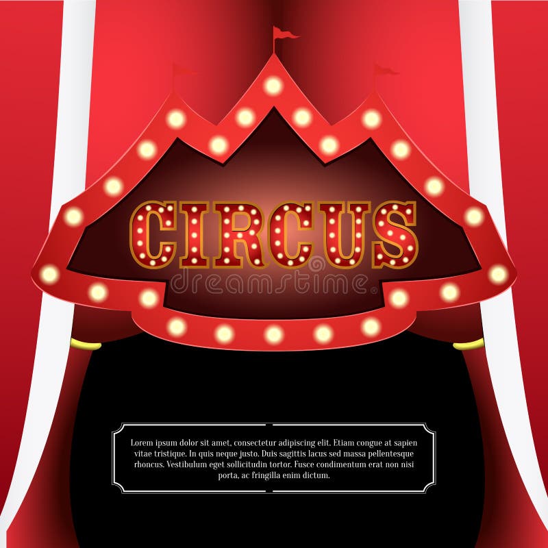Circus light poster stock vector. Illustration of announcement - 158867297