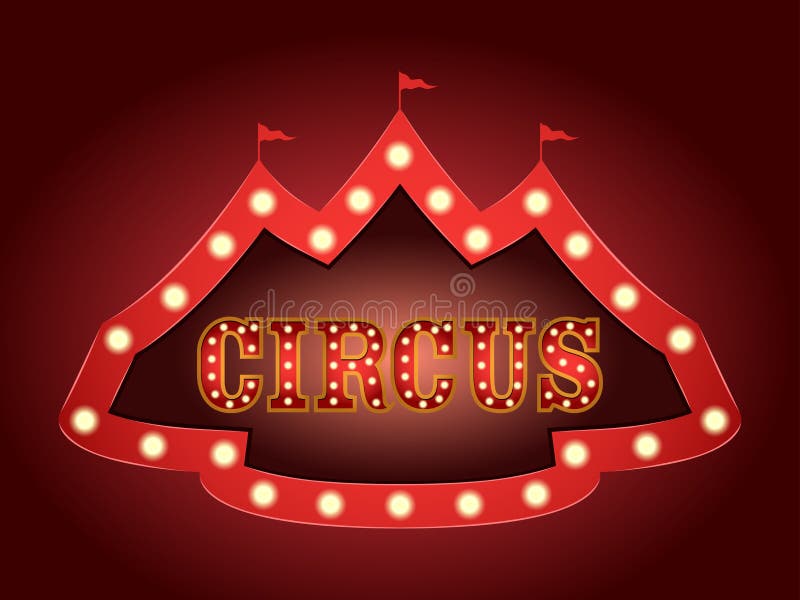 Circus light poster stock vector. Illustration of event - 158867346