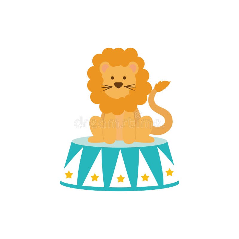 Circus lion cartoon stock illustration. Illustration of carnival - 84132718