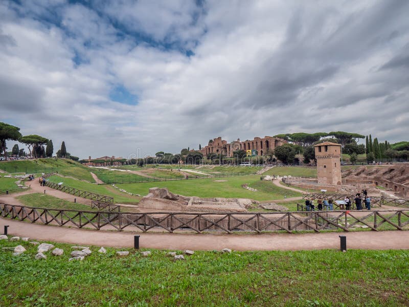 Circus Maximus in Rome, Italy Stock Photo - Image of historic, history ...