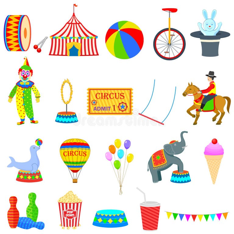 Circus Object stock vector. Illustration of magic, drink - 41737443