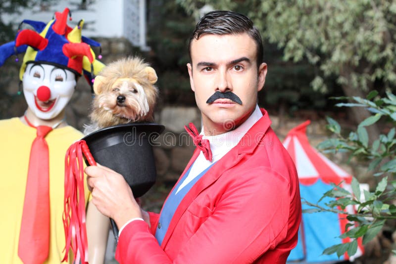 Circus Performers Giving a Show Stock Image - Image of comedian, magic ...